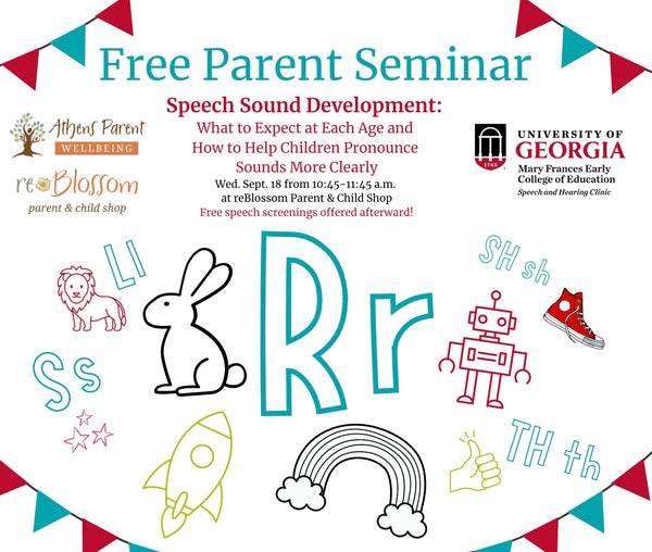 Free Parent Seminar: Speech Sound Development - Athens Parent Wellbeing ...