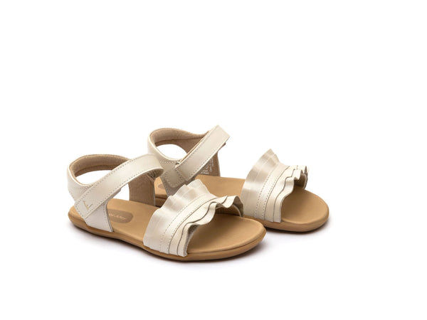 Tip Toey Joey Basics Ruffle Kids Sandal - Antique White - Athens Parent ...